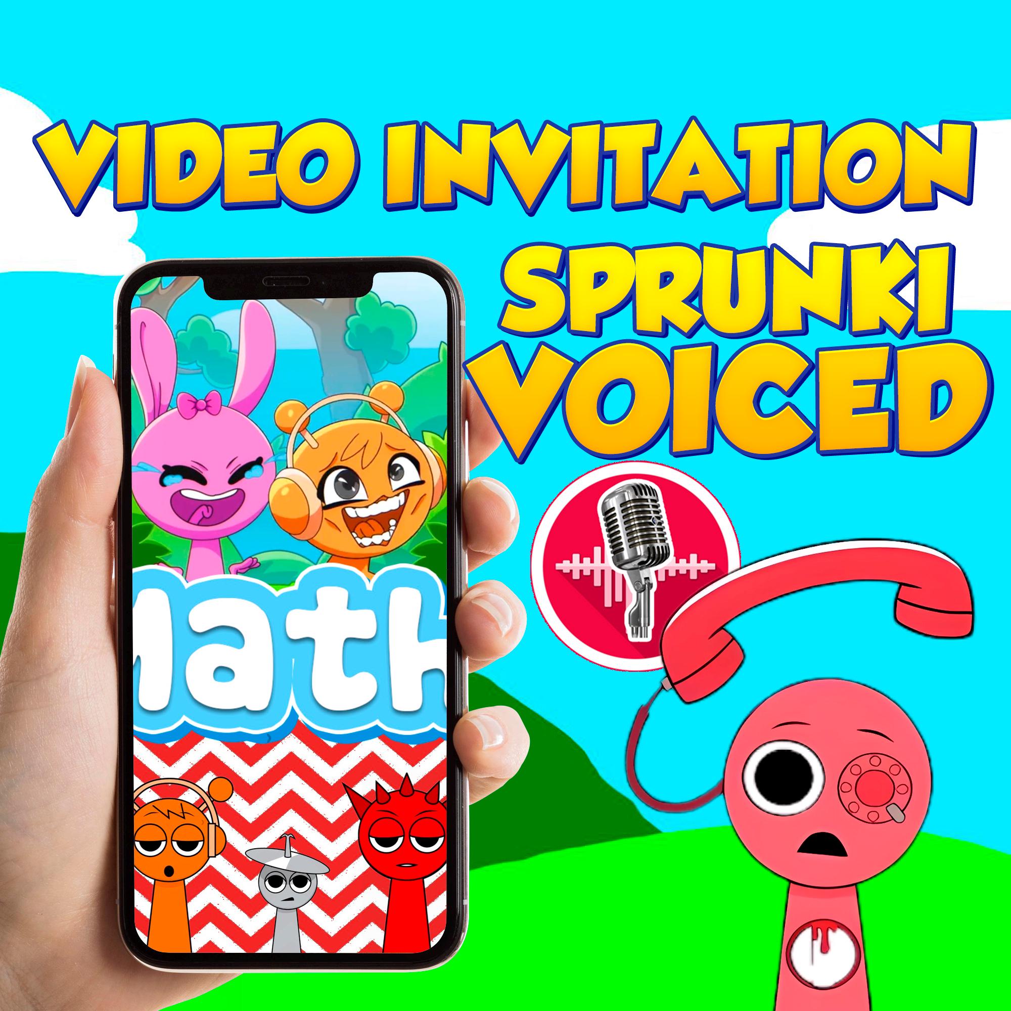 Sprunki Party Video Invitation Template, Girl or Boy Party Sprunki ...