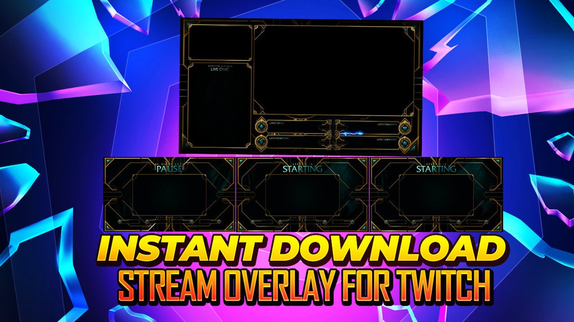 Animated Stream Overlay for Twitch, Facebook and Youtube, Animated ...