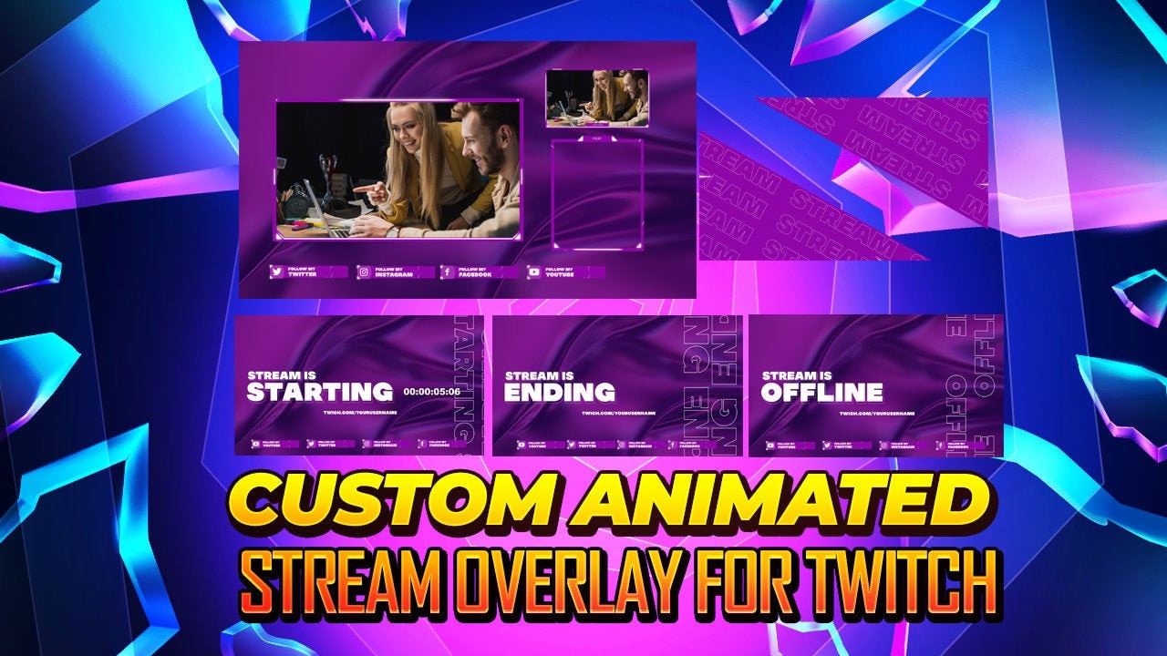 Custom Twitch Overlay Animated Twitch Overlay Animated - Etsy
