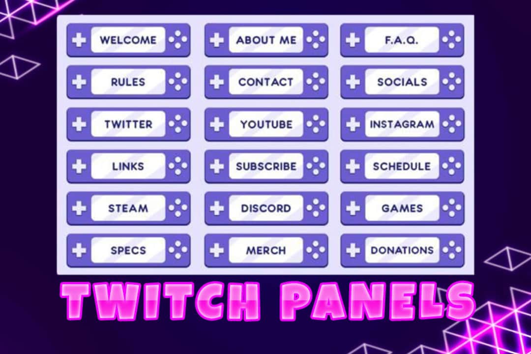 18 Game Console Twitch Panels for Your Twitch Channel, 18 Game Console ...