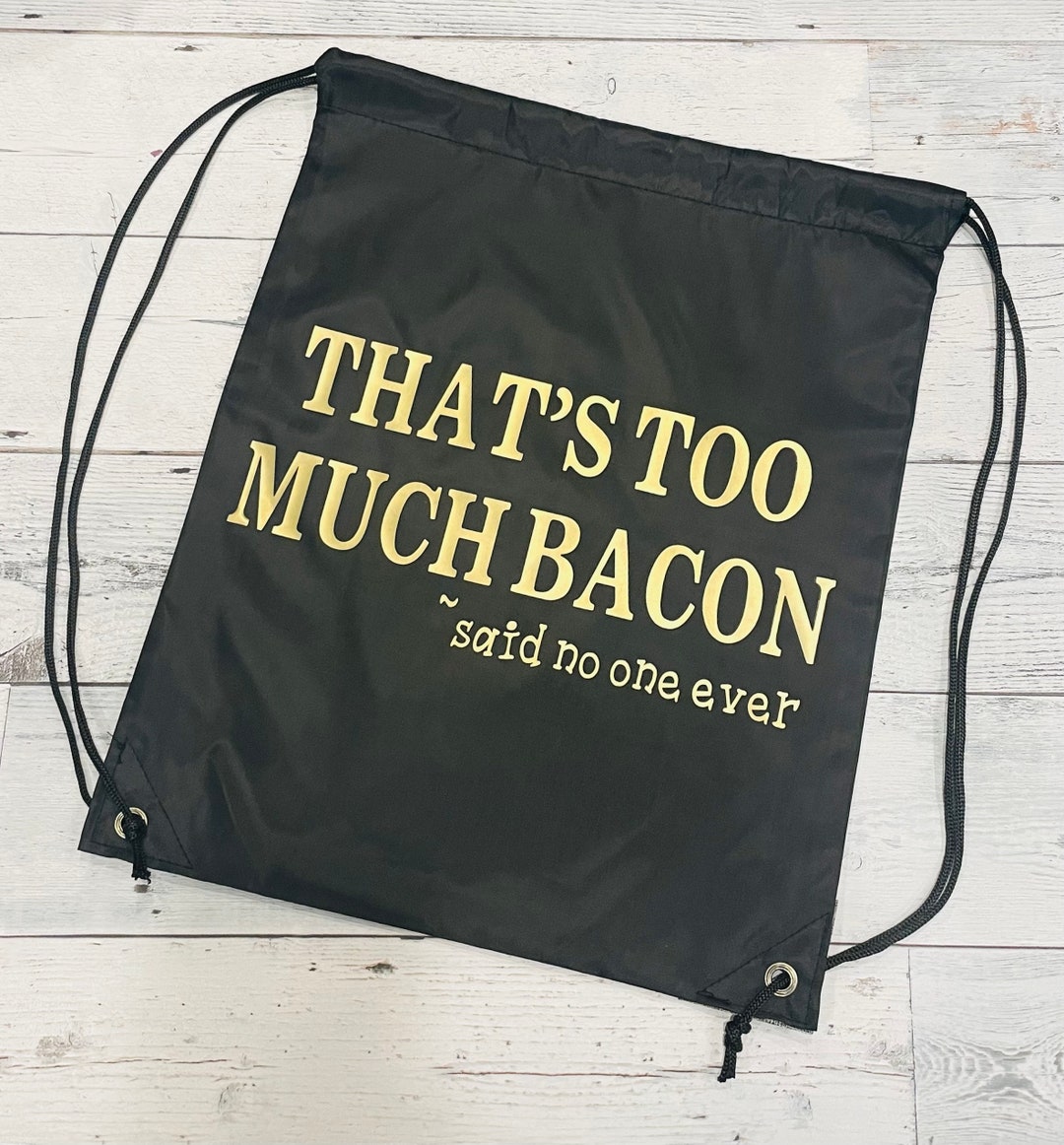 Canvas Backpack - Too Much Bacon - Etsy