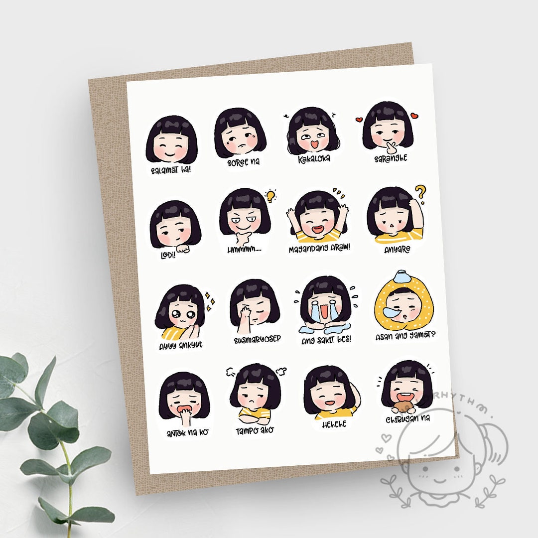 Sticker Sheet , Deco Stickers, Emoji , Emotes Stickers, Girl Emotes ...