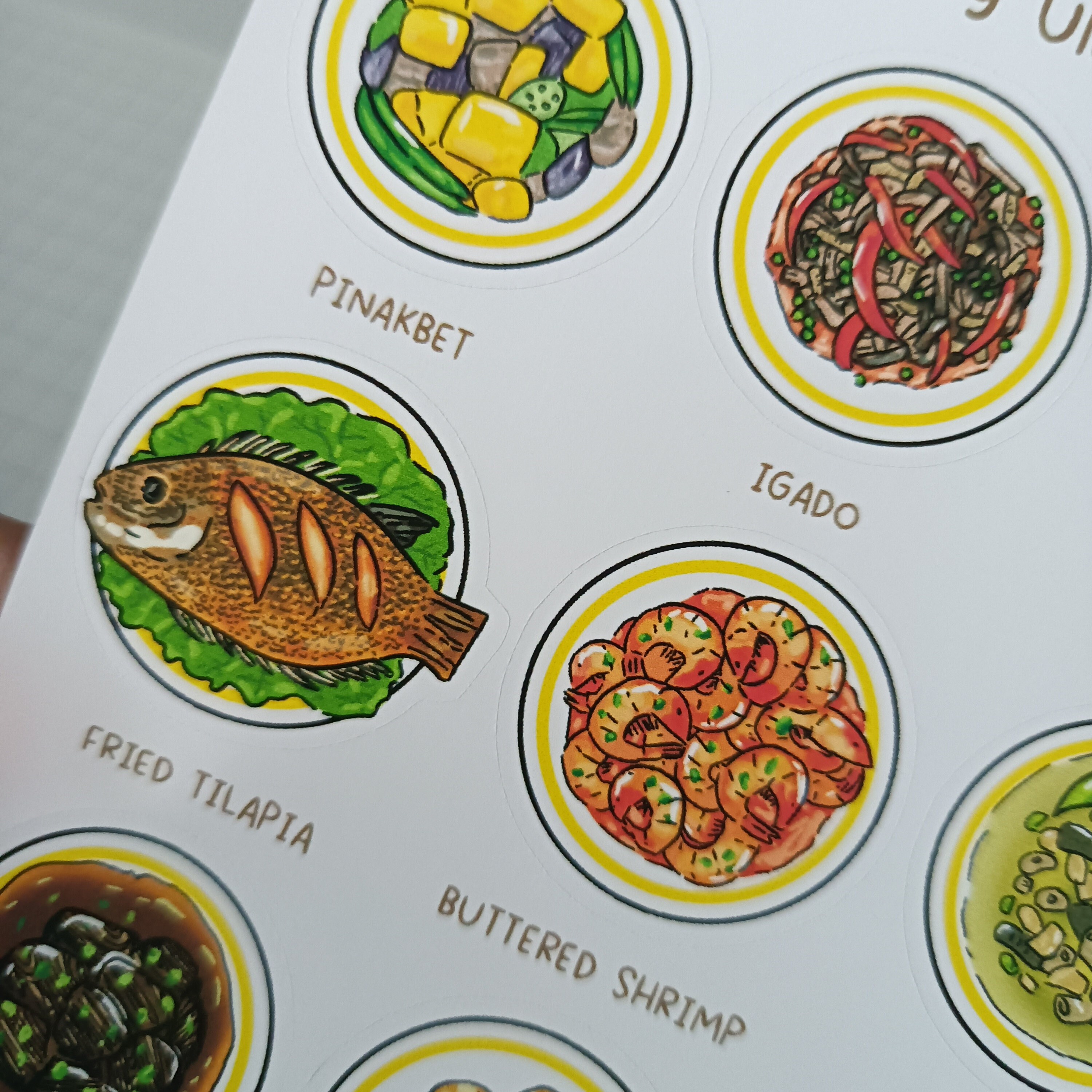 Sticker Sheet Pinoy Ulam Sticker Sheet , Filipino Food Stickers , Ulam ...