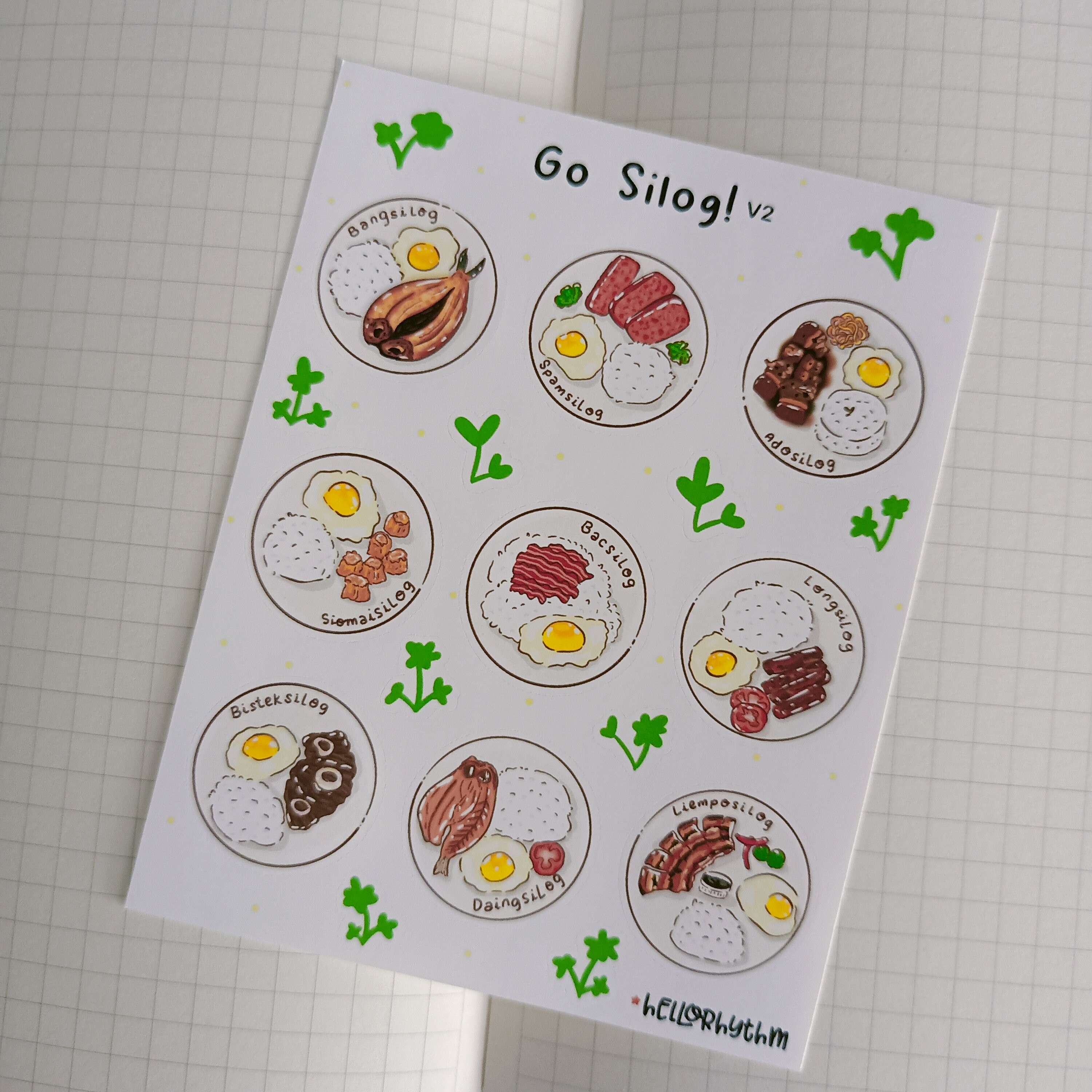 Sticker Sheets Silog Sticker , Filipino Breakfast Sticker Sheet , Pinoy ...