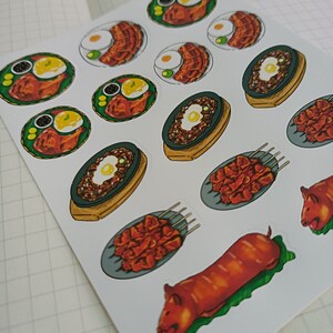 Sticker Sheet Filipino Food Stickers, Ulam Stickers, Pinoy Food ...