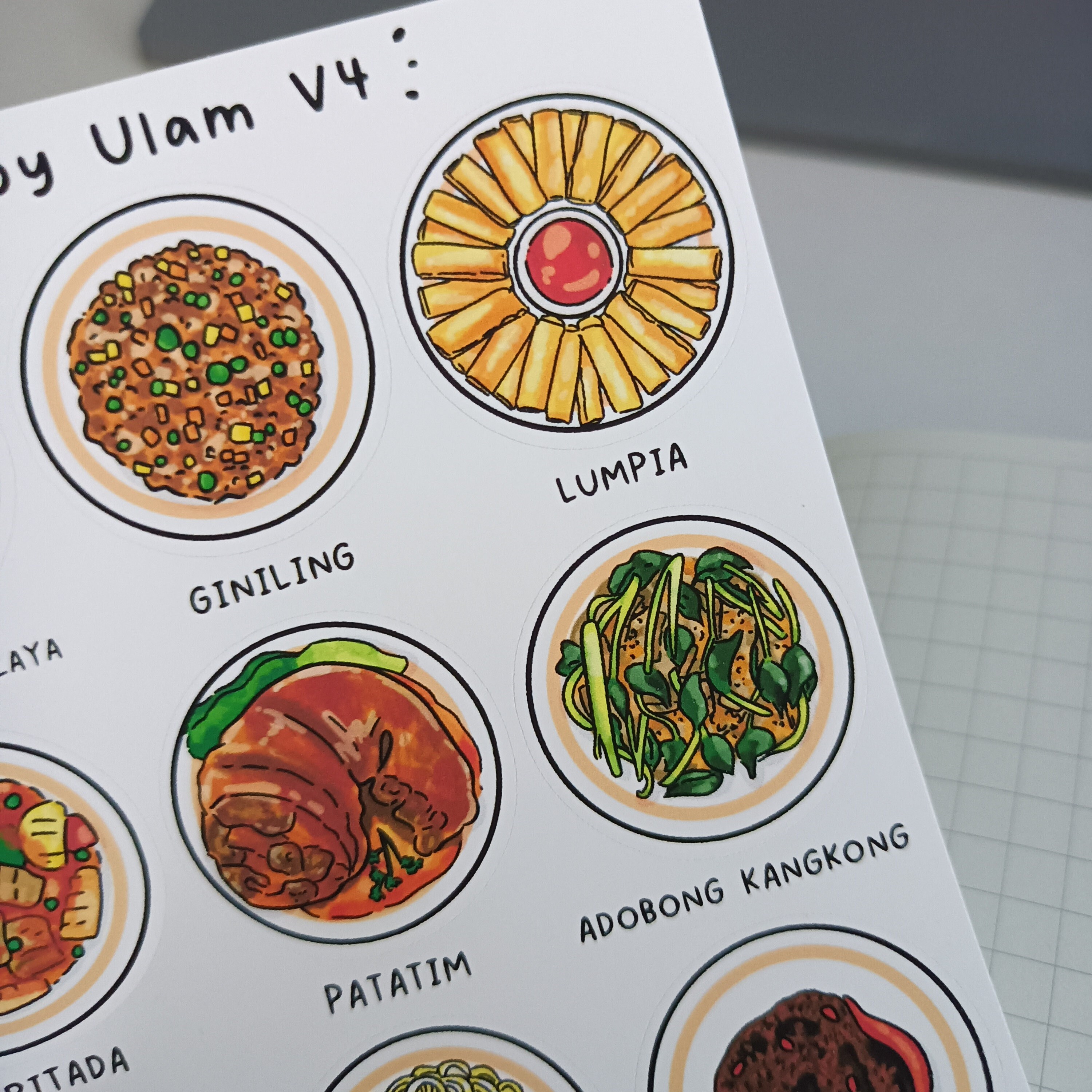 Sticker Sheet Pinoy Ulam Sticker Sheet , Filipino Food Stickers , Ulam ...