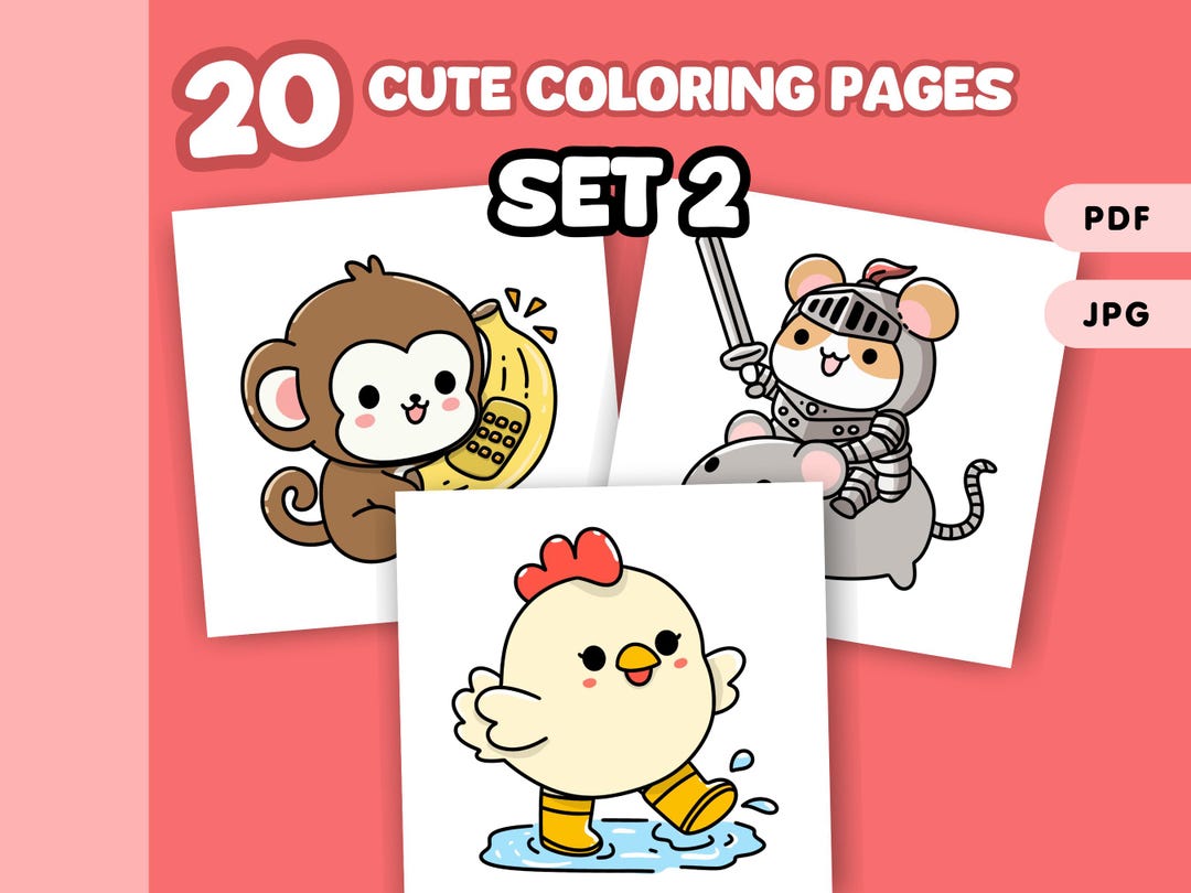 Cute Animal Coloring Silly Animal Coloring Pages for Kids and Adult ...