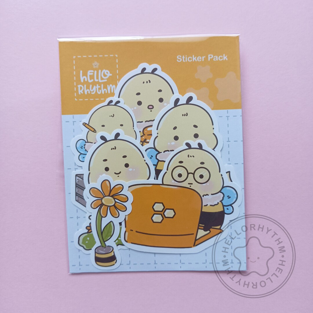 Sticker Pack, Busy Bee Stickers Cute Bees Deco Stickers Journaling ...
