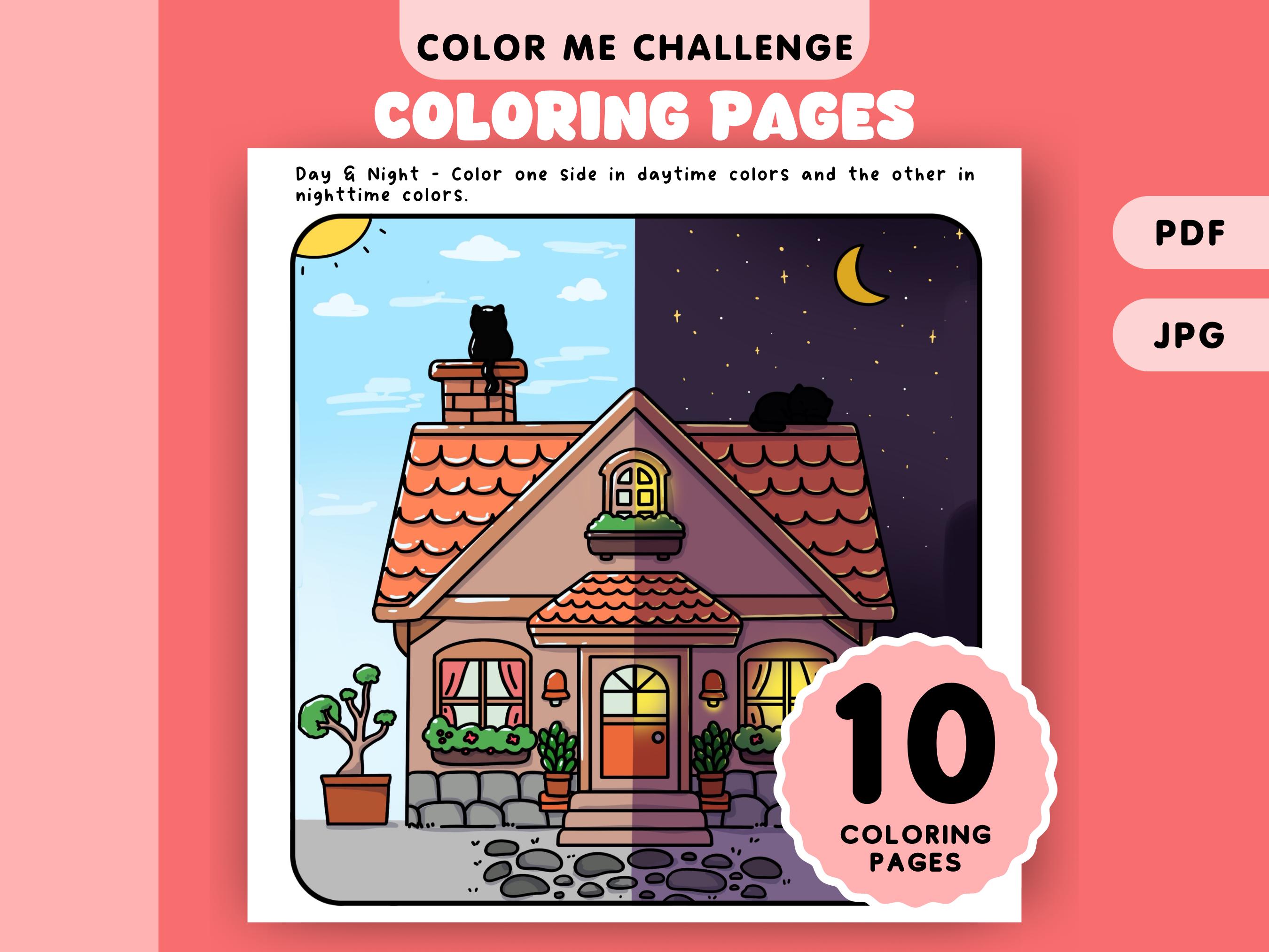 Coloring Challenge Page Coloring Practice Sheets for Adults Coloring ...