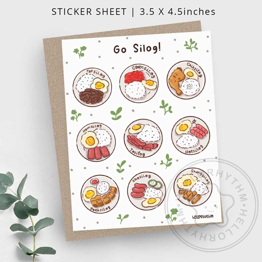 Sticker Sheets Silog Sticker , Filipino Breakfast Sticker Sheet , Pinoy ...