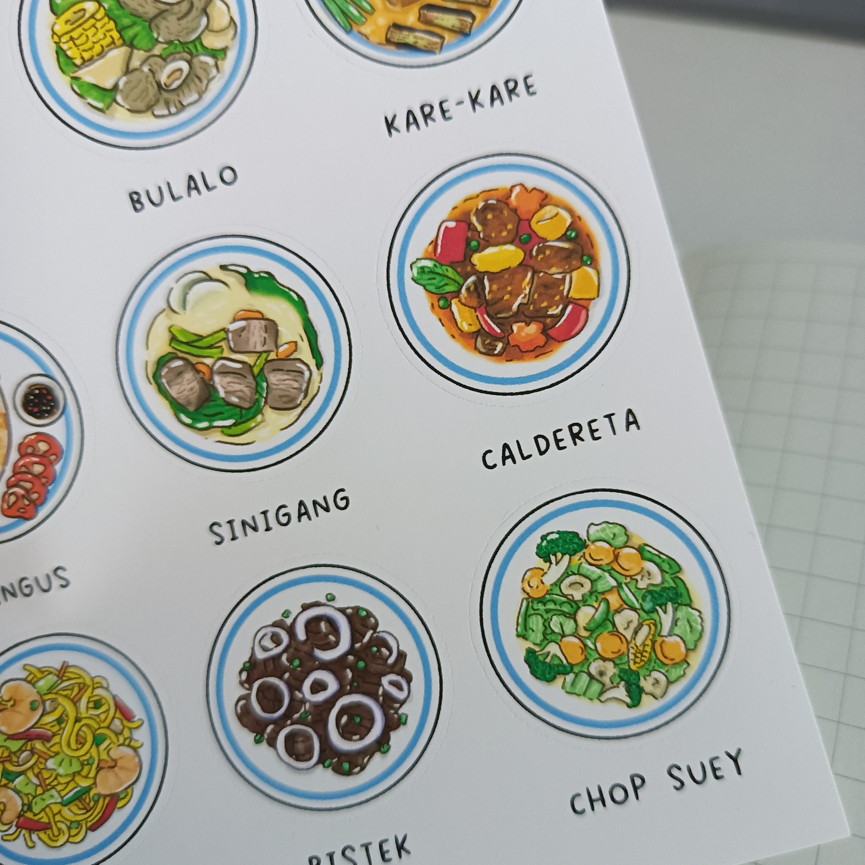 Sticker Sheet Pinoy Ulam Sticker Sheet , Filipino Food Stickers , Ulam ...