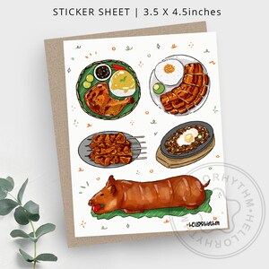 Sticker Sheet Filipino Food Stickers, Ulam Stickers, Pinoy Food ...