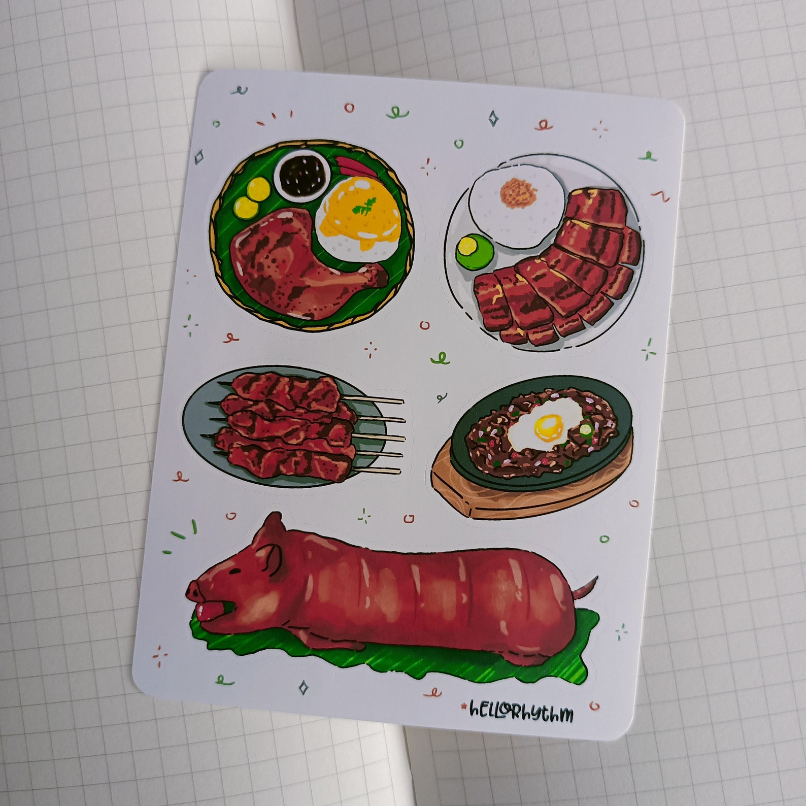 Sticker Sheet Filipino Food Stickers, Ulam Stickers, Pinoy Food ...