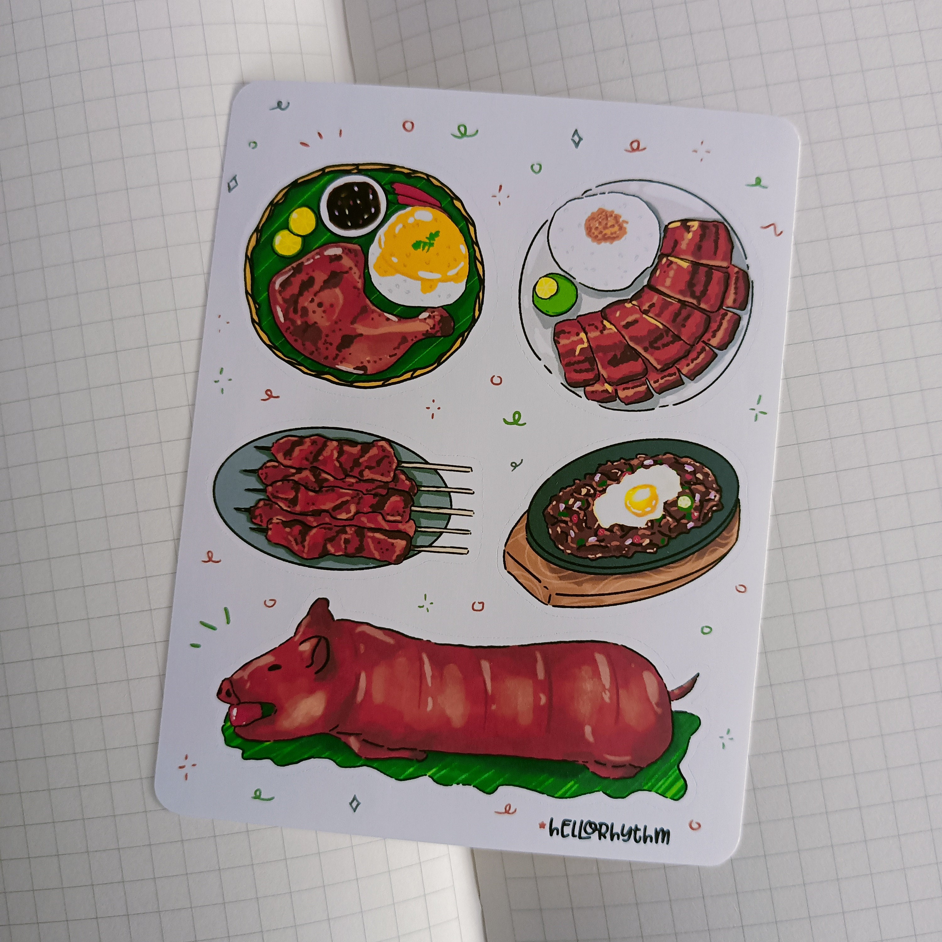 Sticker Sheet Filipino Food Stickers, Ulam Stickers, Pinoy Food ...