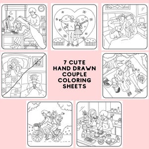 Cute Love Couple Coloring Pages Valentines Coloring Sheets Cozy Moments ...