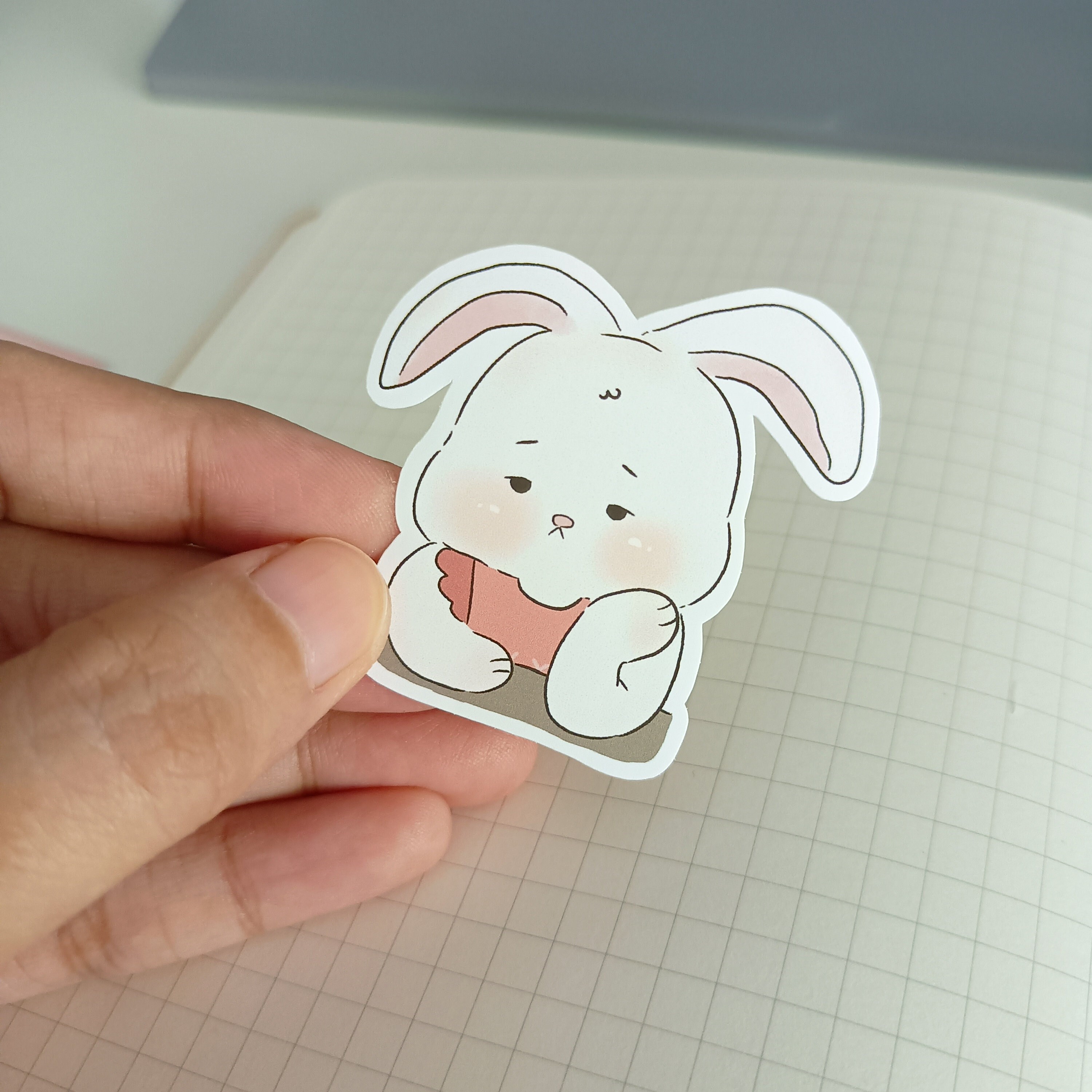 Sticker Pack , Bunny Bad Days Sticker, Bad Mood Stickers, Sad Stickers ...