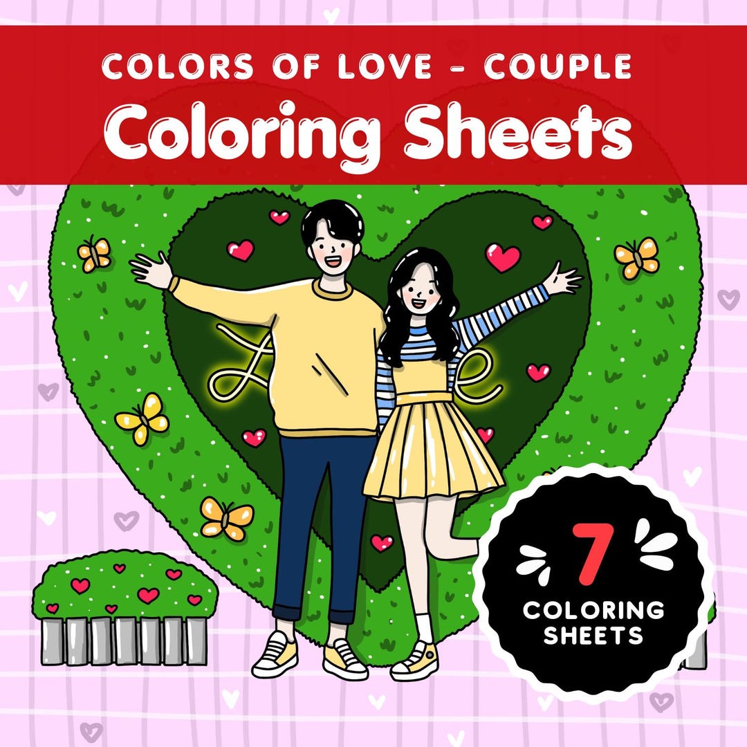 Cute Couple Coloring Pages, Love, Valentines, Date Printable Sheets ...
