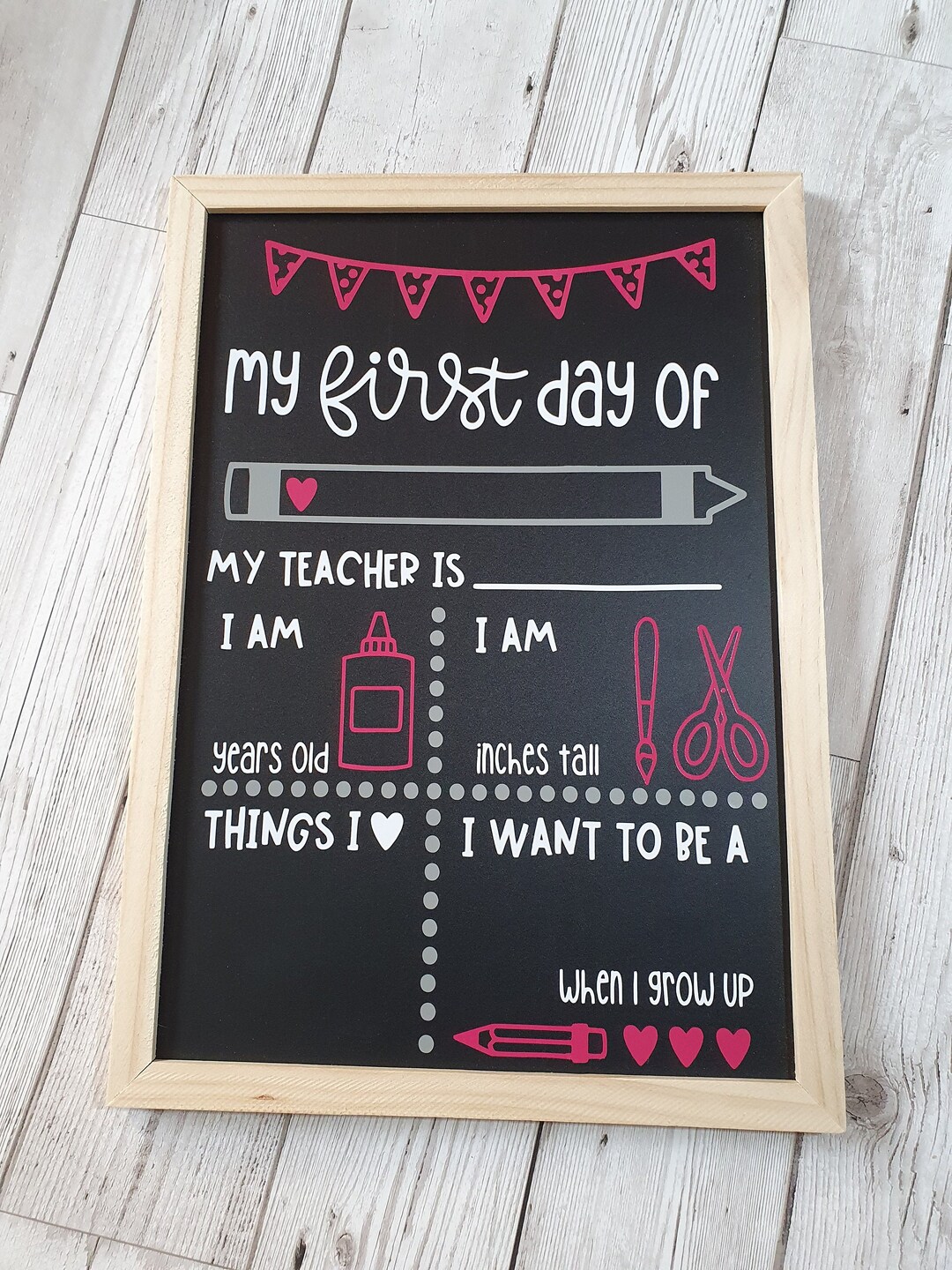 Personalised Blackboards, Memory,starter Blackboards, School, Nursery ...