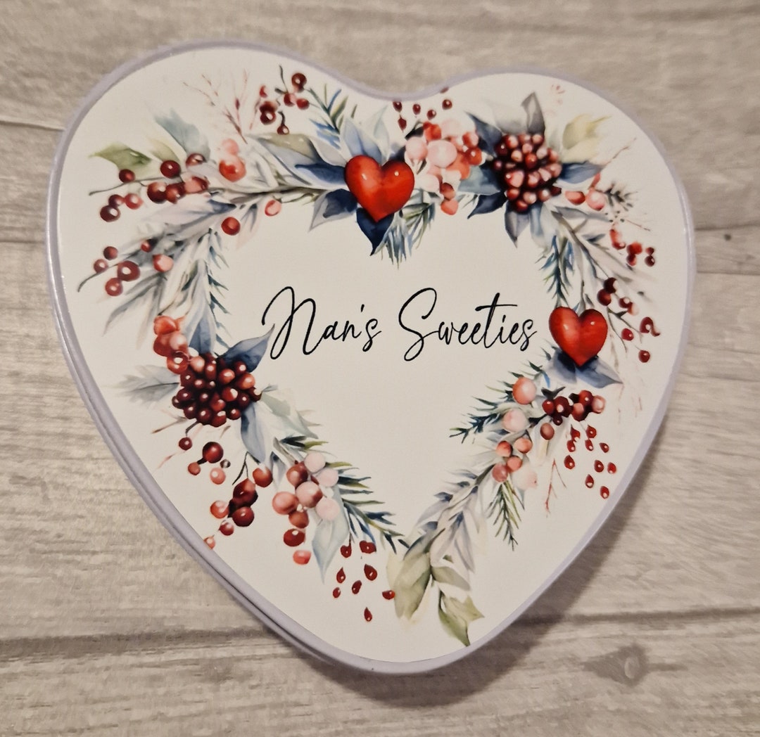 Christmas Sweet Tin, Personalised Tin, Christmas Gift , Metal Tin ...