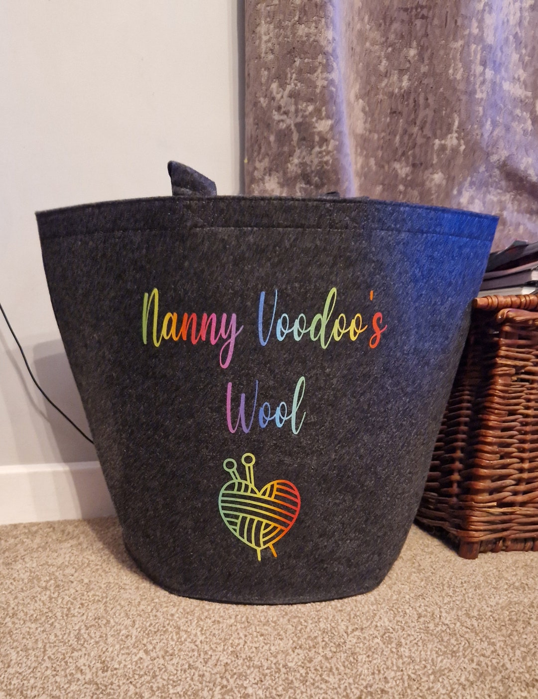 Knitting Storage Basket, Knitting Storage ,yarn Basket, Knitting ...