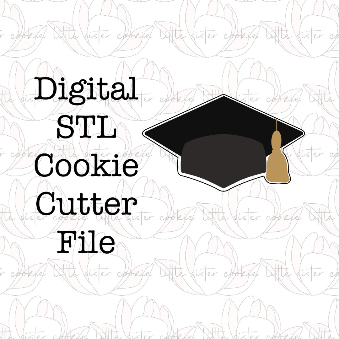 STL FILE ONLY Grad Hat Cookie Cutter - Etsy