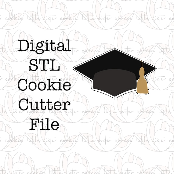 STL FILE ONLY Grad Hat Cookie Cutter - Etsy