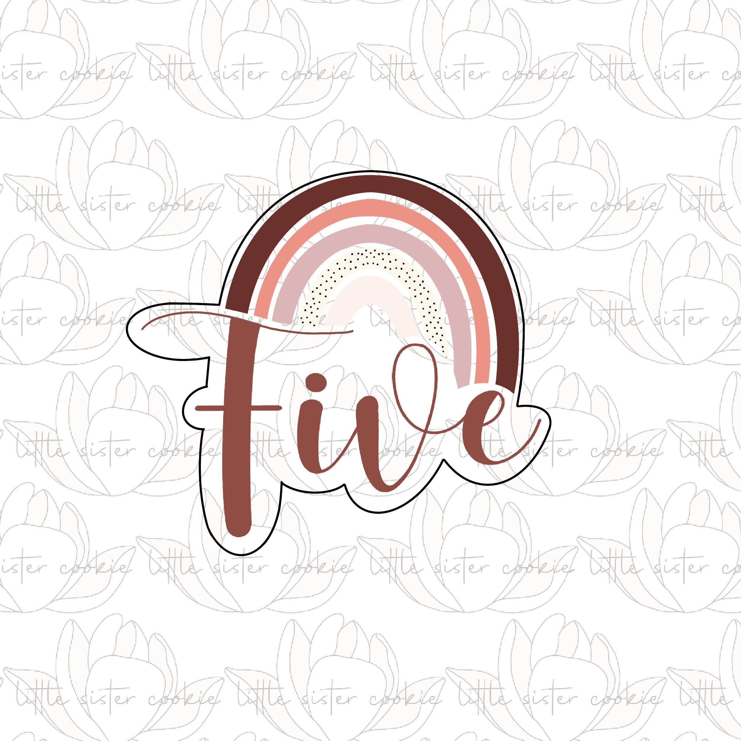 STL FILE ONLY Number Five Rainbow Cookie Cutter - Etsy