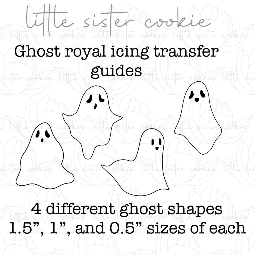 Ghost Royal Icing Transfer Sheets - Etsy