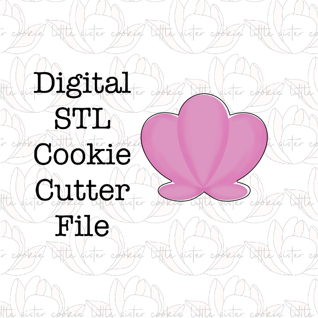 STL FILE ONLY Clam Shell Cookie Cutter - Etsy