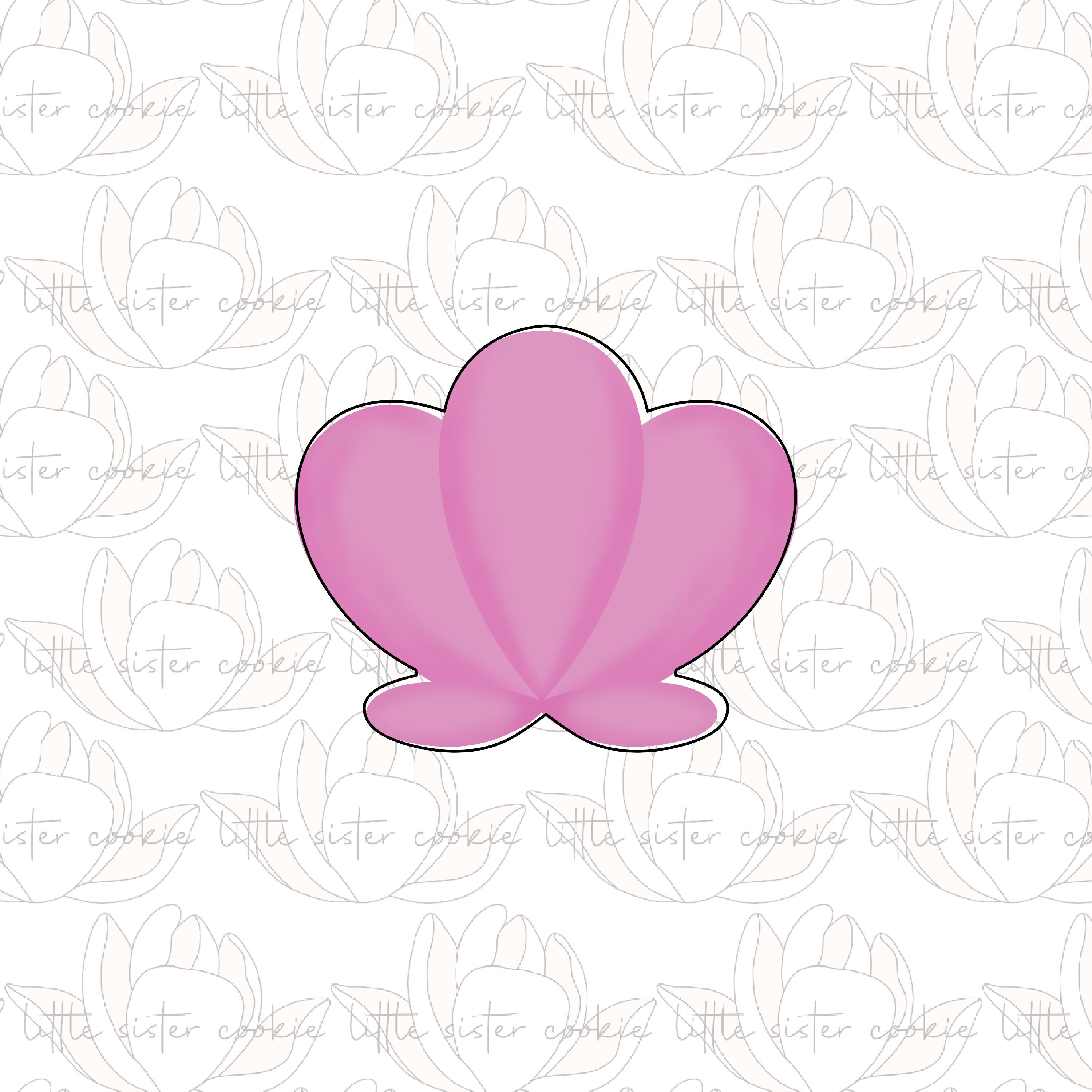 STL FILE ONLY Clam Shell Cookie Cutter - Etsy