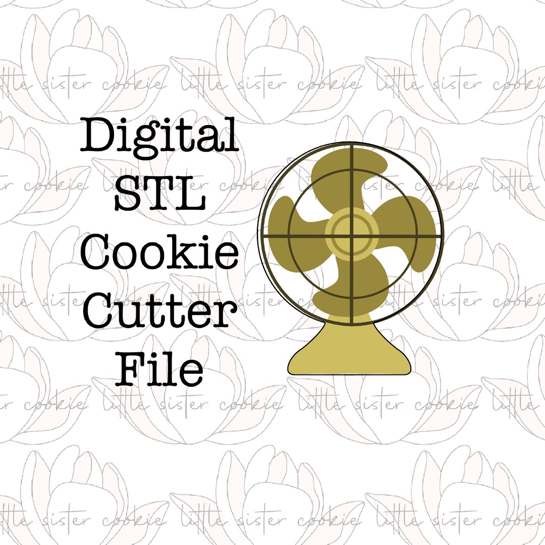 STL FILE ONLY Retro Inspired Fan Cookie Cutter - Etsy