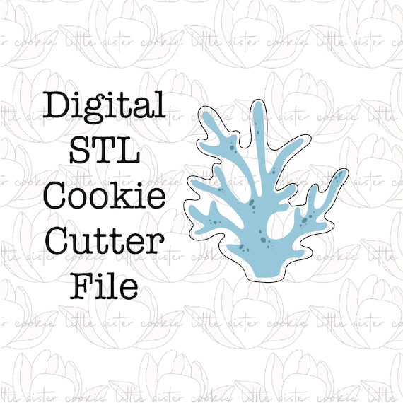 STL FILE ONLY Coral Reef Cookie Cutter | Etsy