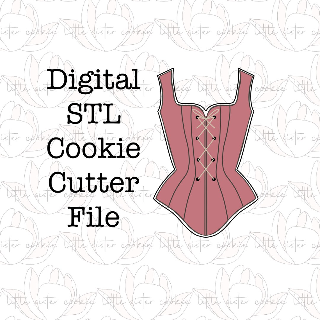 STL FILE ONLY Corset Cookie Cutter - Etsy