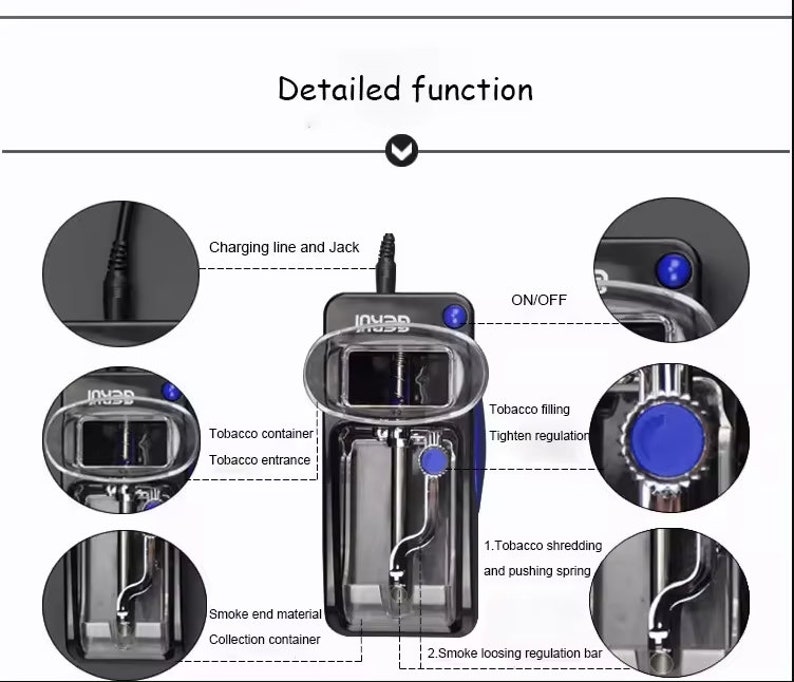 ELECTRIC Cigarettes Rolling Machine Automatic Injector Cigarette ...