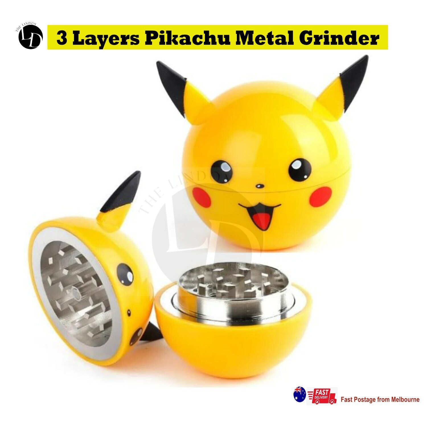 Pikachu Pokemon Poke Ball Tobacco Grinder 3 Layers Herb Spice Grinder Metal Zinc Alloy Tobacco ...