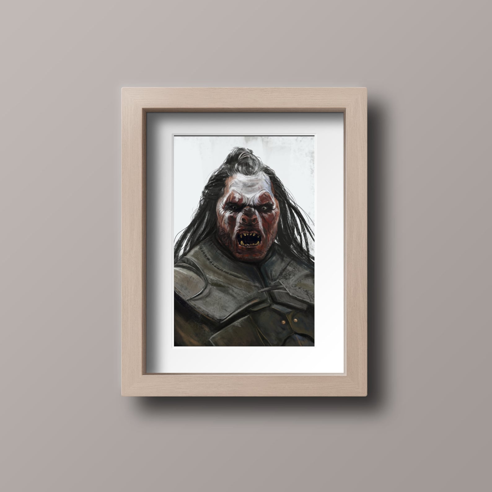 LOTR/ URUK-Hai/ White hand of Saruman/ a4 print/ orc artwork/ | Etsy