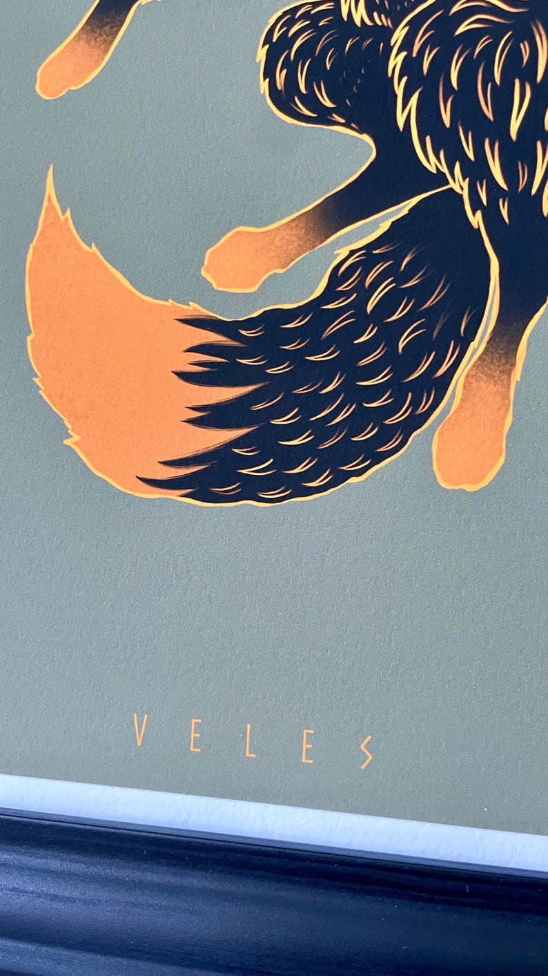 Veles as a Fox, Illustration, Enchanted Forest, Slavic Mythology Fine ...