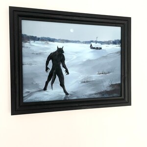 Werewolf Art Print, Norse Decor, Lycanthrope, Pagan Painting, Dark ...