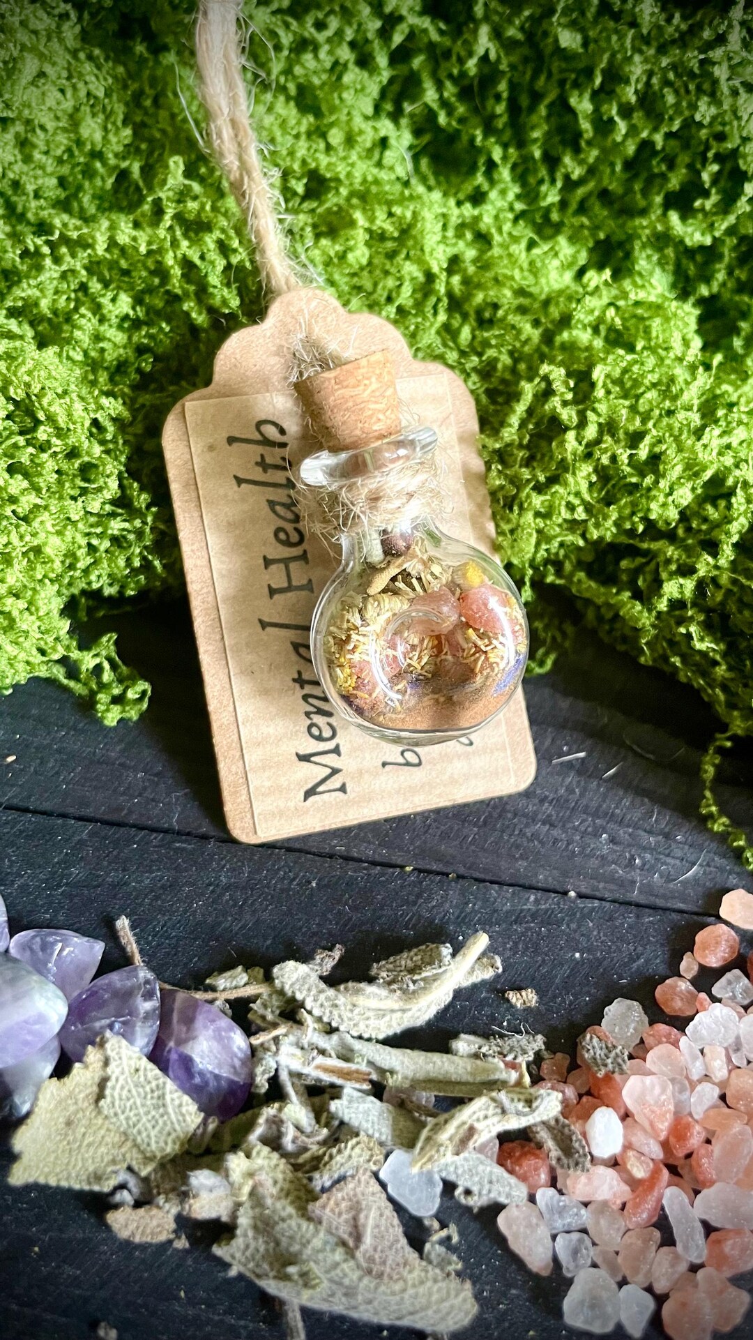 Mental Health Spell Jar - Balance and Resilience Support - Peace and ...