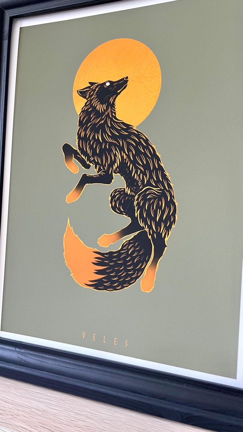 Veles as a Fox, Illustration, Enchanted Forest, Slavic Mythology Fine ...