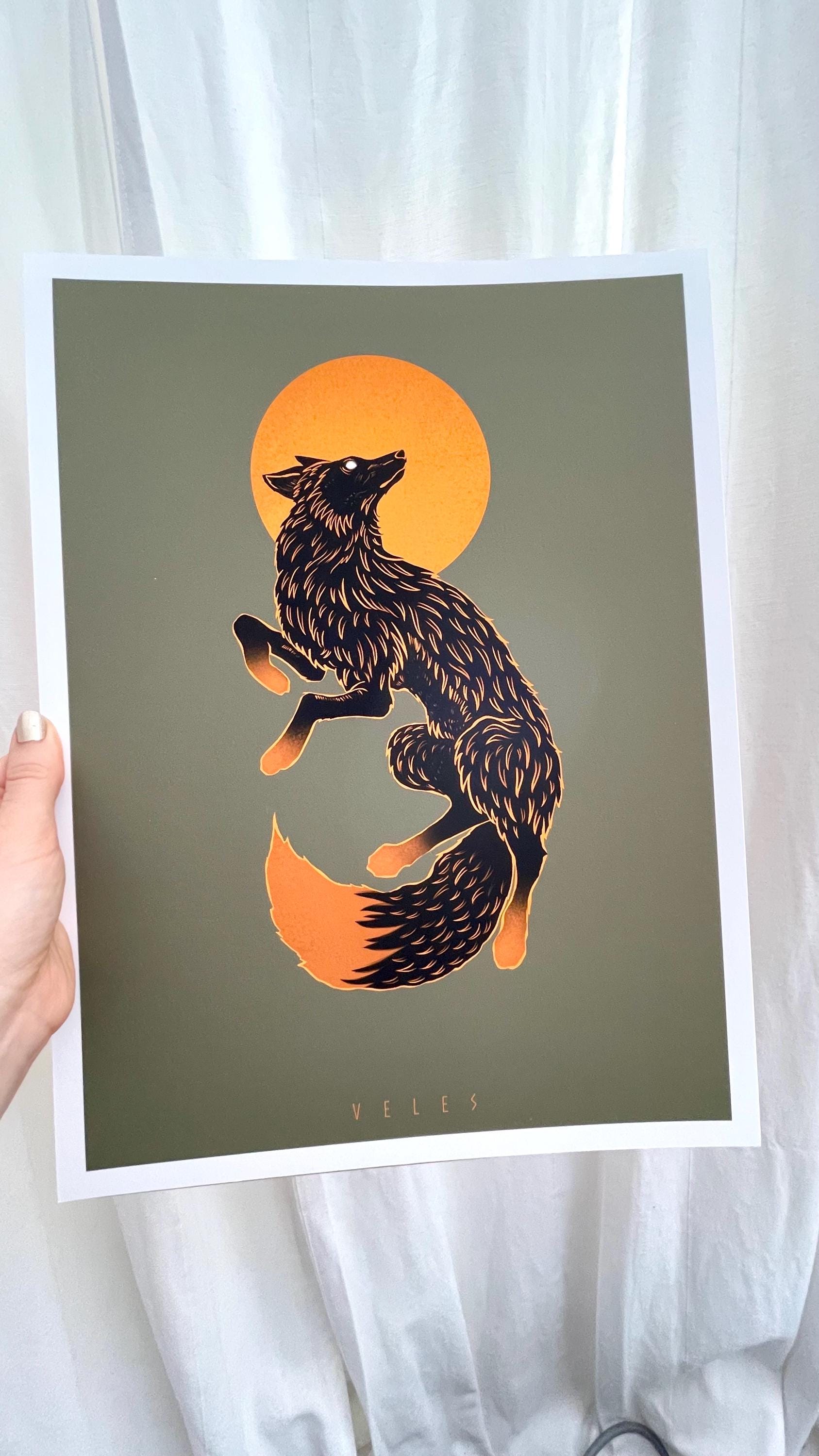 Veles as a Fox, Illustration, Enchanted Forest, Slavic Mythology Fine ...