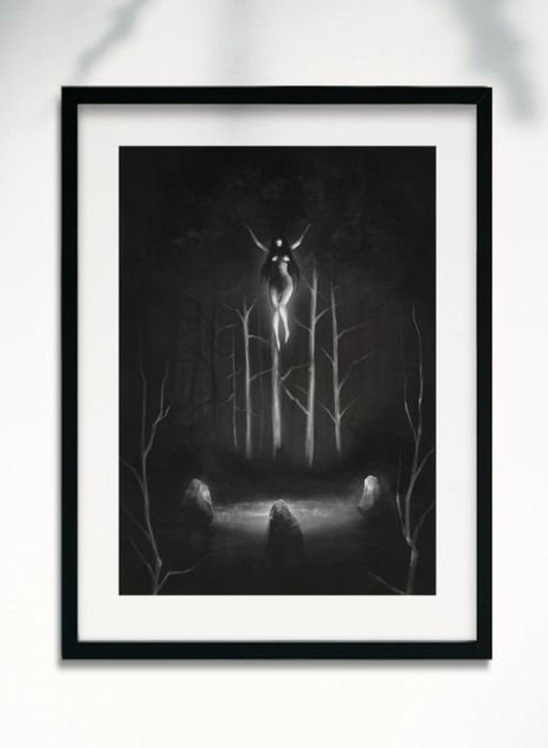 Flying Witch Wall Art Witchcraft Print, Pagan Decor, Witch Poster ...