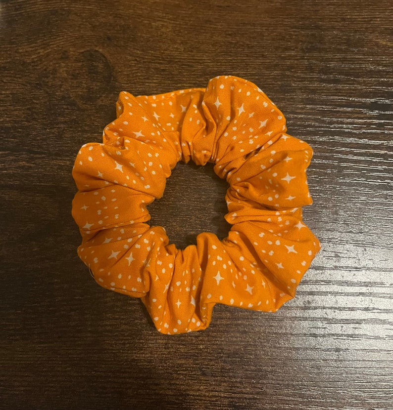 Orange and White Scrunchie - Etsy