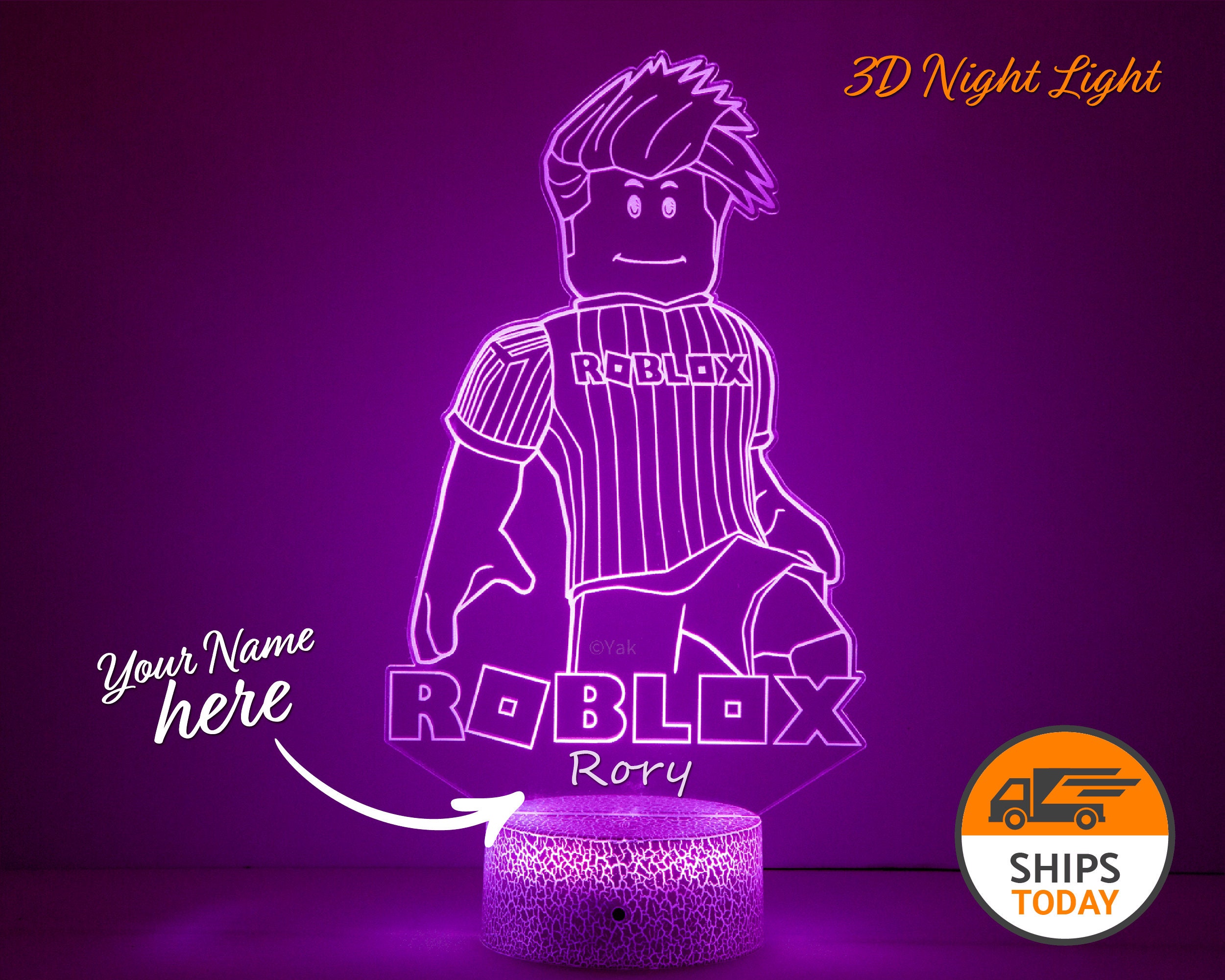 ROBLOX 3D LED Night Light Lamp Illusion Night Light Gift | Etsy