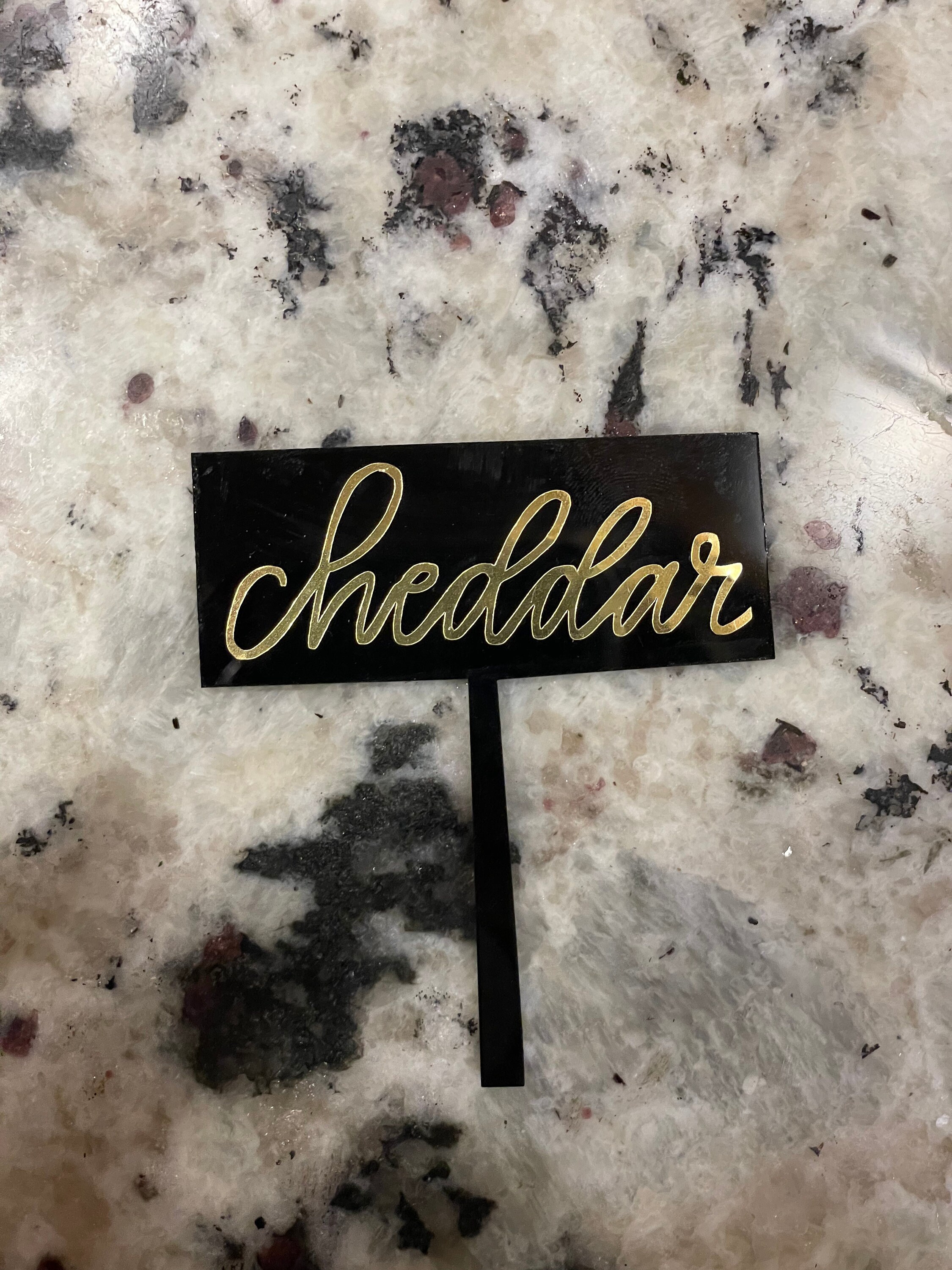 Black Acrylic Cheese Board Markers Set of 5 Free Shipping - Etsy