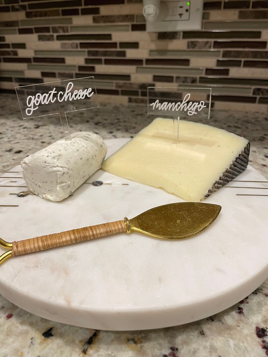 Acrylic Cheese Board Markers | Set of 5 | Free Shipping - Etsy