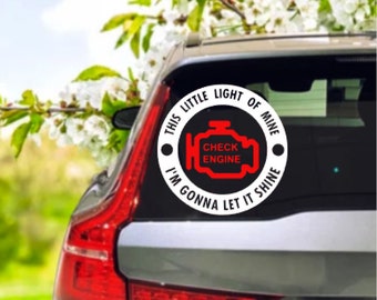 Check Engine Light Decal - Etsy