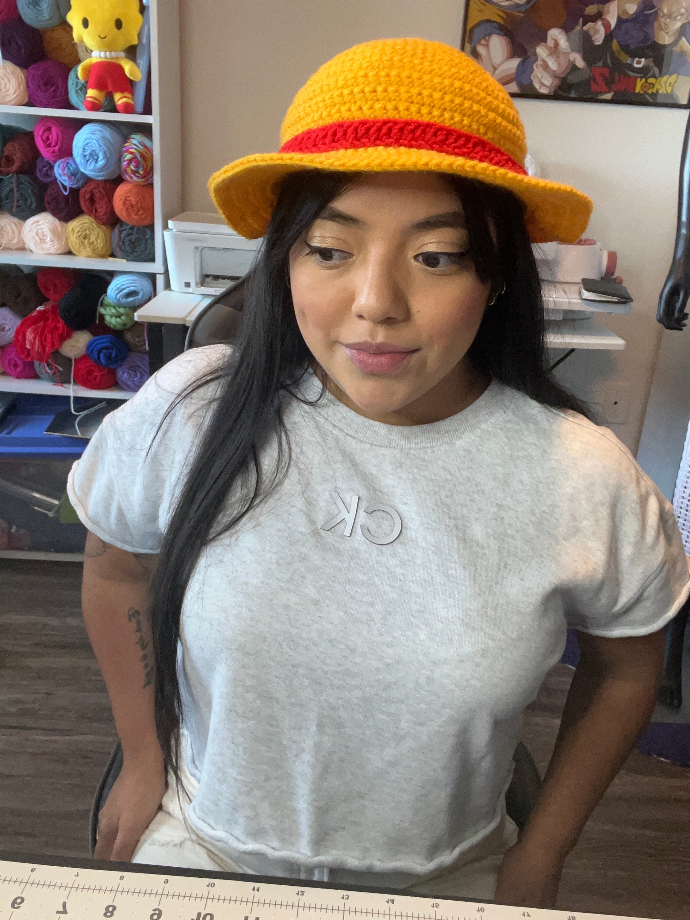 Crochet Luffys Hat/one Piece Crochet Hat/gorrito De Luffy a Crochet. - Etsy