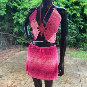 Crochet Open Slit Mini Skirt/ Summer Skirt for Women/mcknitscreations ...