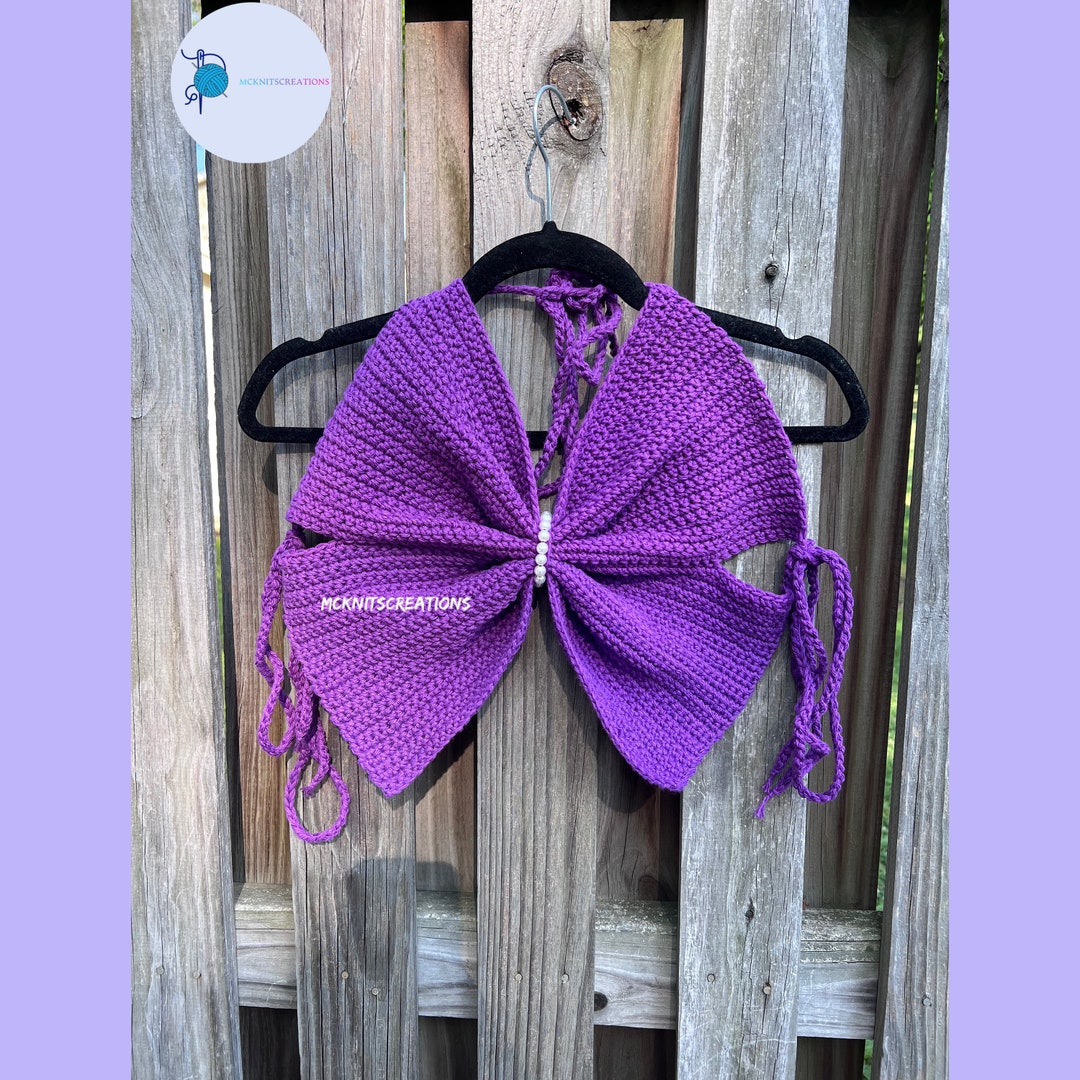 Mariposa Crochet Top diseño Original De Mcknitscreations - Etsy